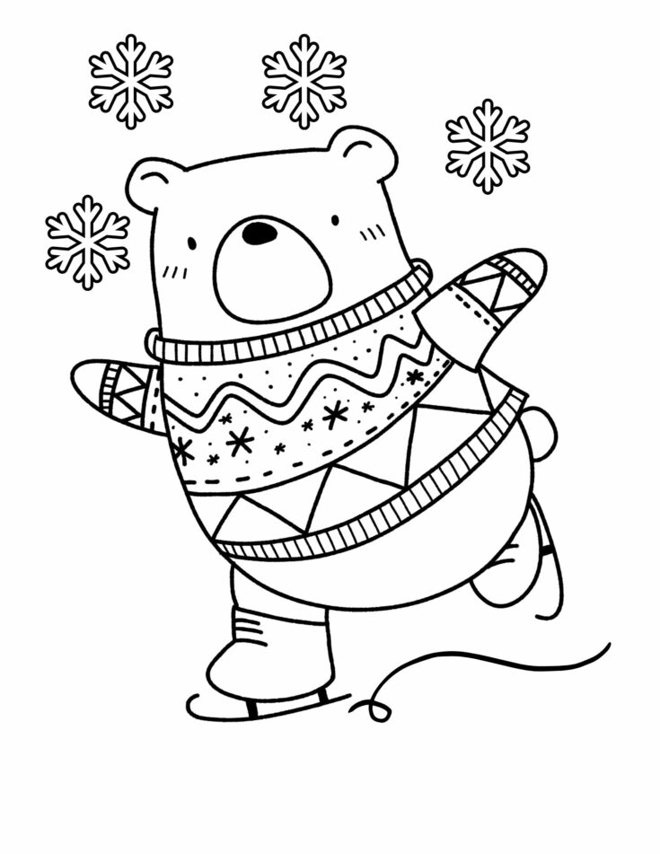 Figure Skating Coloring Pages {Free Printable PDF)