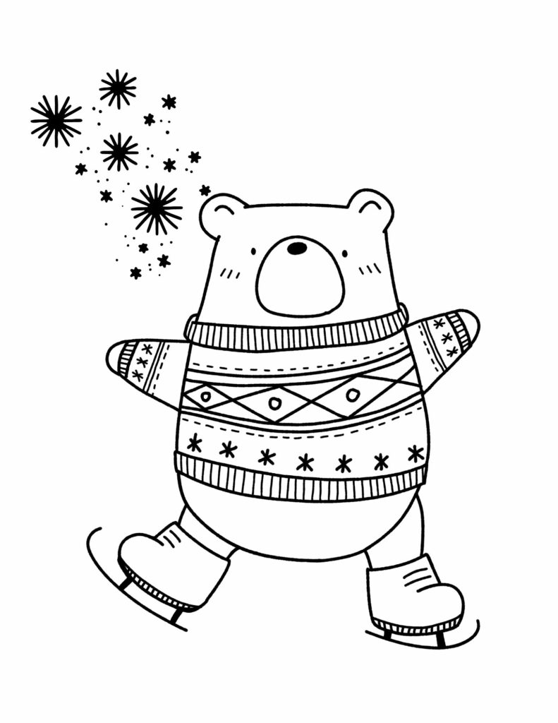 Figure Skating Coloring Pages {Free Printable PDF)