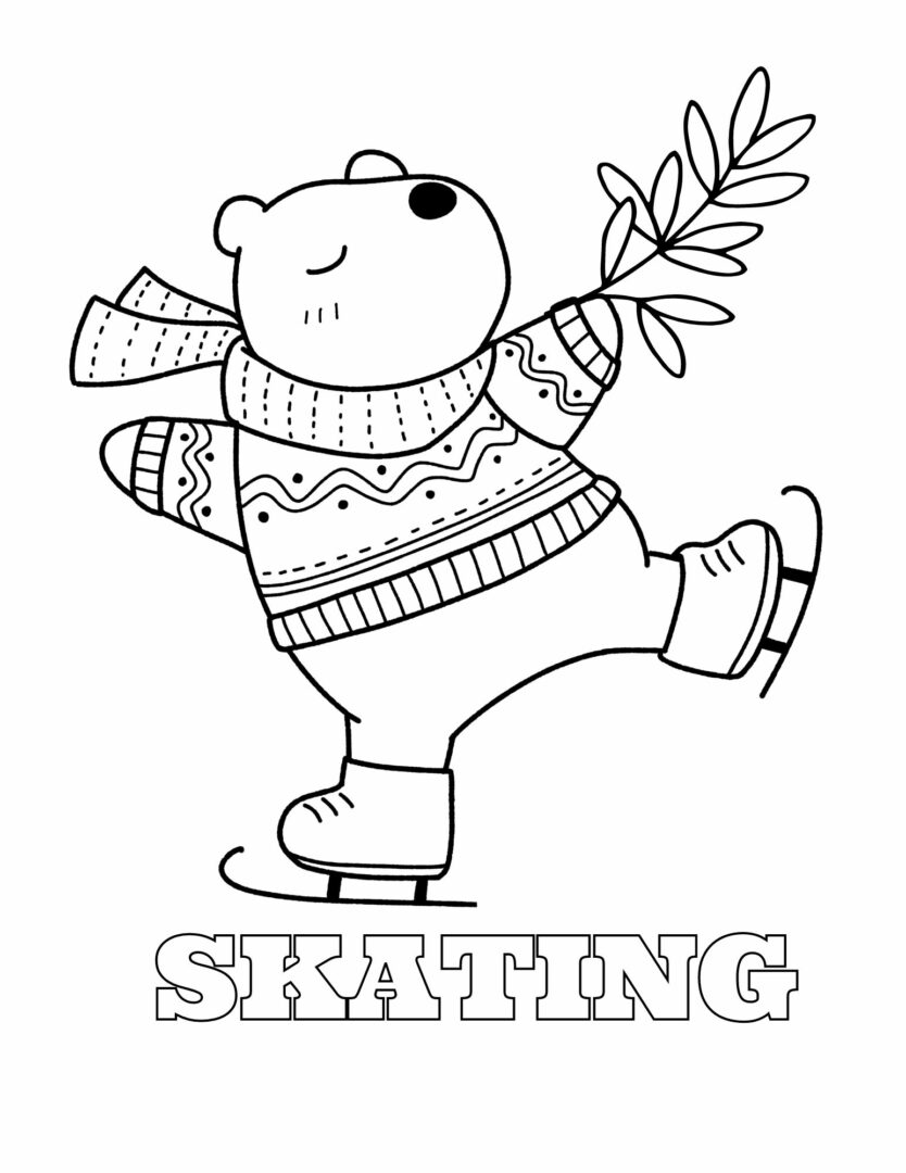 Figure Skating Coloring Pages {Free Printable PDF)