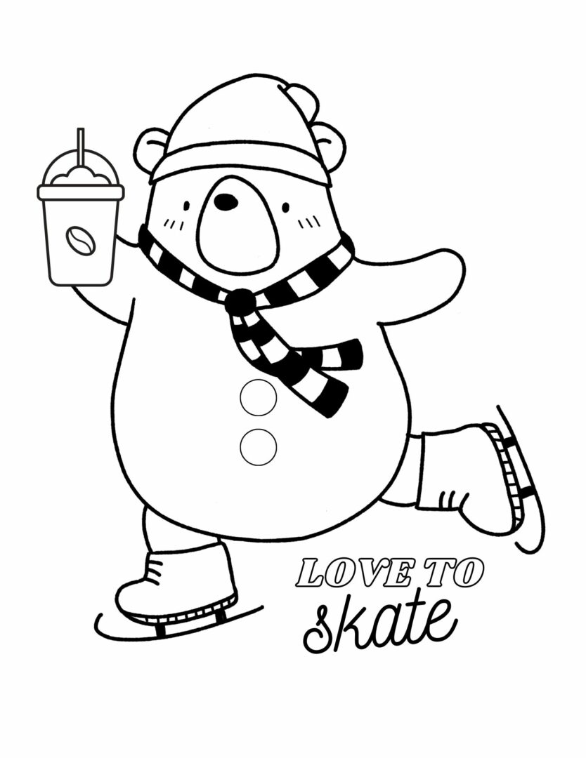 Figure Skating Coloring Pages {Free Printable PDF)