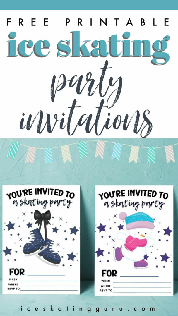 Ice Skating Birthday Party Invitations Free Printable