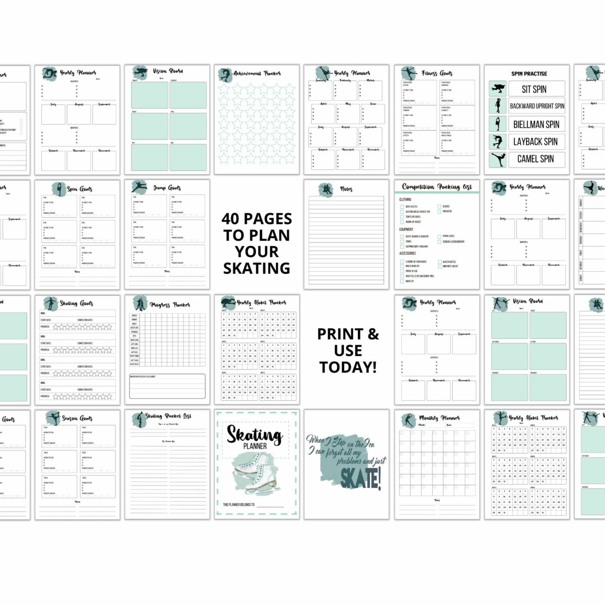 Printable Ice Skating Journal {Figure Skating Journal]